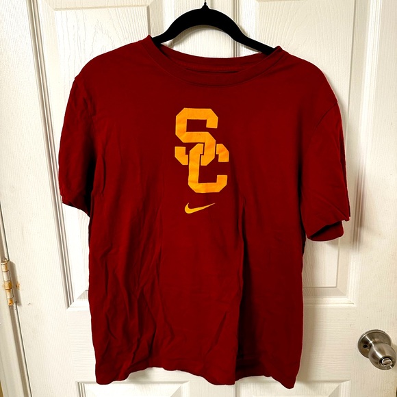 Nike | Shirts | Usc Mens Cardinal Usc Trojans Essential Logo Tshirt ...